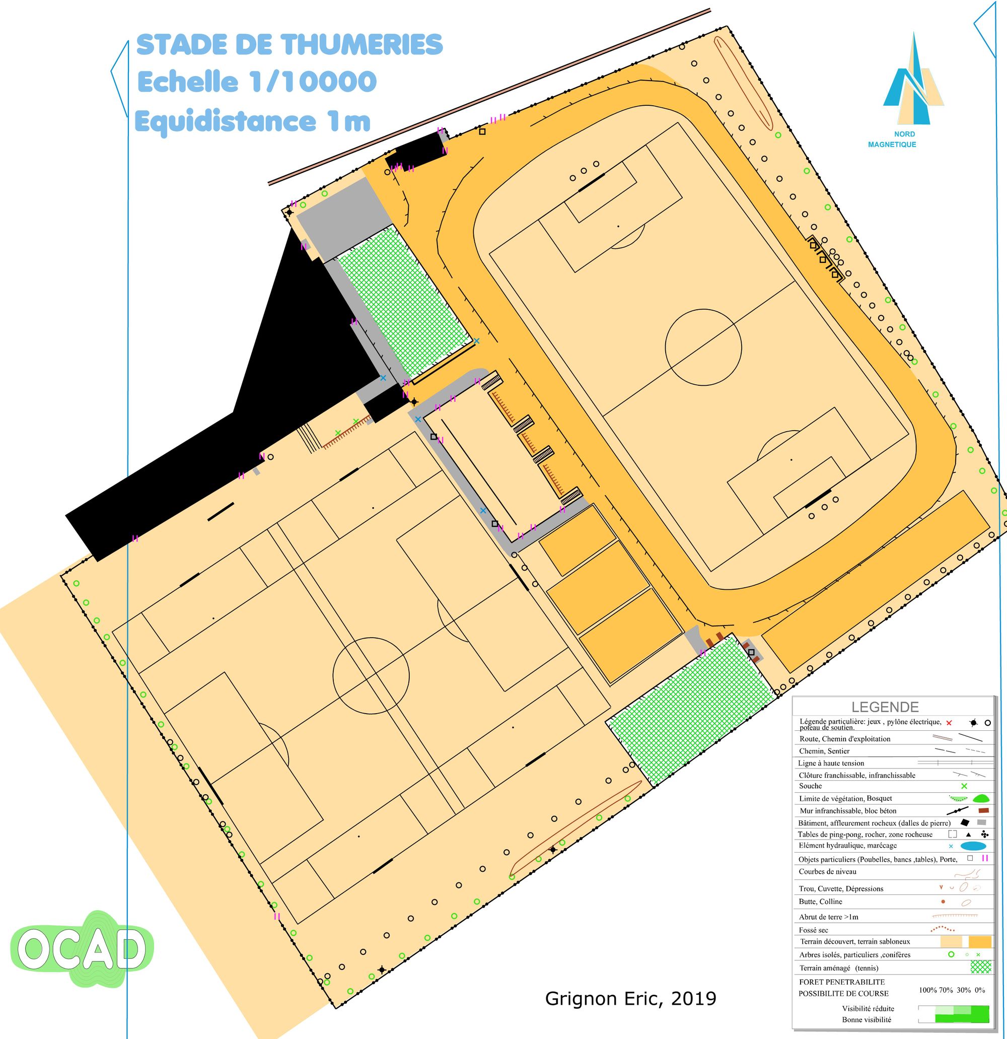 Exercice course d'orientation Albert Camus Photo plan
