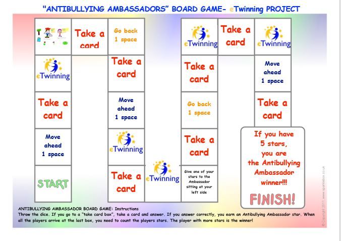 Antibullying board game