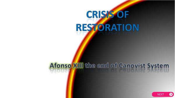 Crisis of Spanish Restoration | Genially