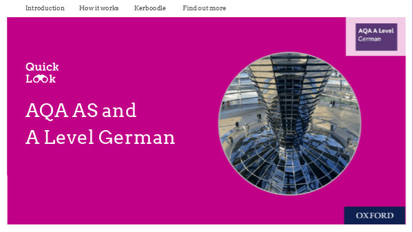 Quick Look: AQA A Level German | Genially