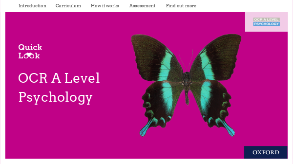 Quick Look: OCR A Level Psychology | Genially