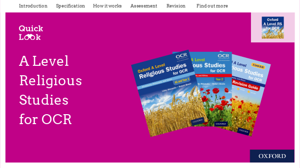 Quick Look: A Level Religious Studies for OCR