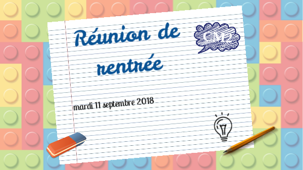 Réunion rentrée | Genially