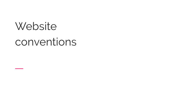 Website convention
