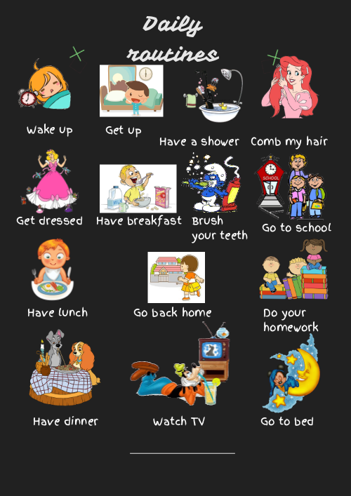 daily routines | Genially