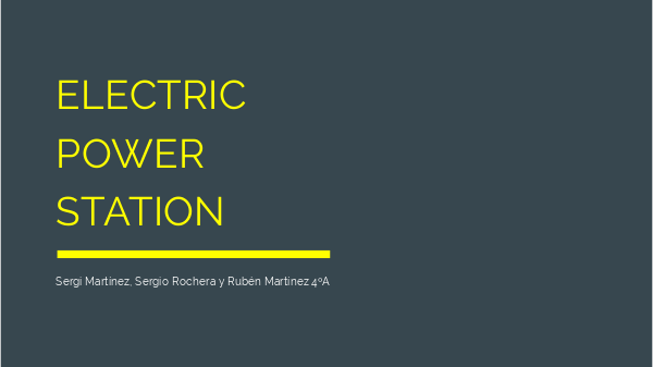 electric power station 4A | Genially