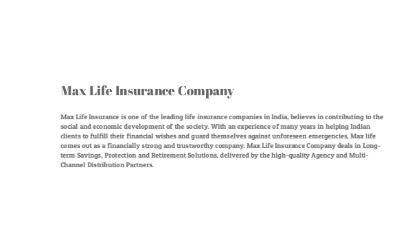 Max Life Insurance