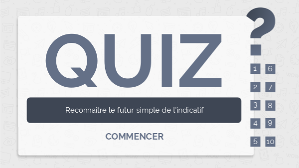 Quiz futur simple de l'indicatif