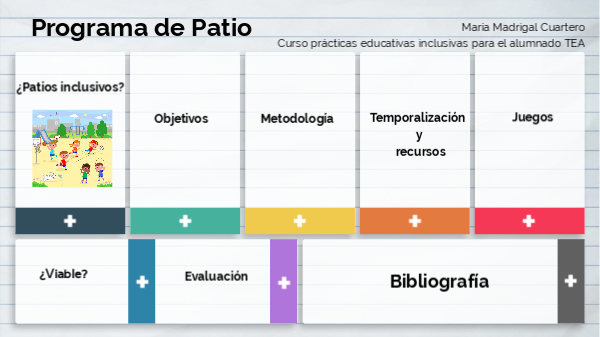 Programa de patio | Genially