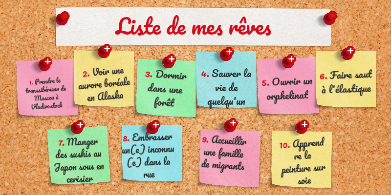 Liste de mes regrets | Genially