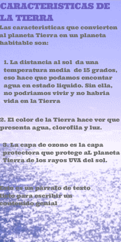 Caracteristicas de la Tierra | Genially