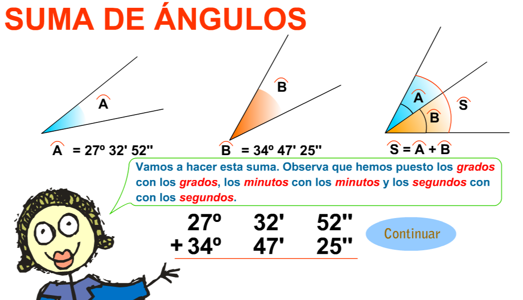 4.2 Cómo medir y construir ángulos. OPERACIONES CON ÁNGULOS :: El aula ...