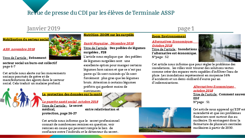 Revue de presse CDI novembre 2018 | Genially