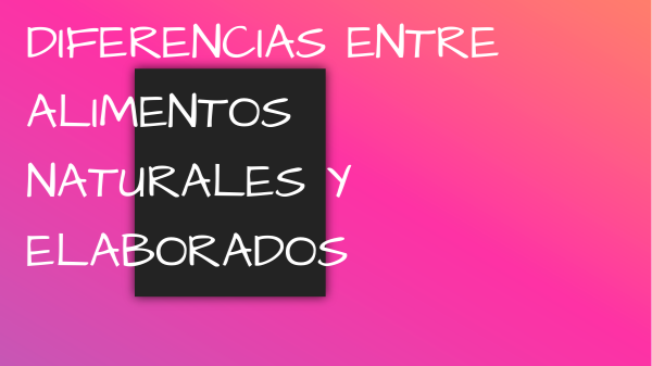 ALIMENTOS ELABORADOS Y NATURALES | Genially