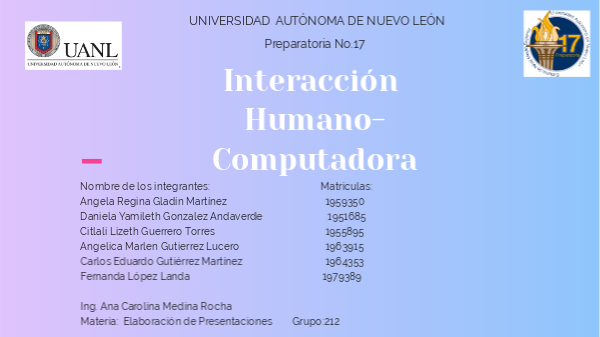 Interacción humano - computadora | Genially