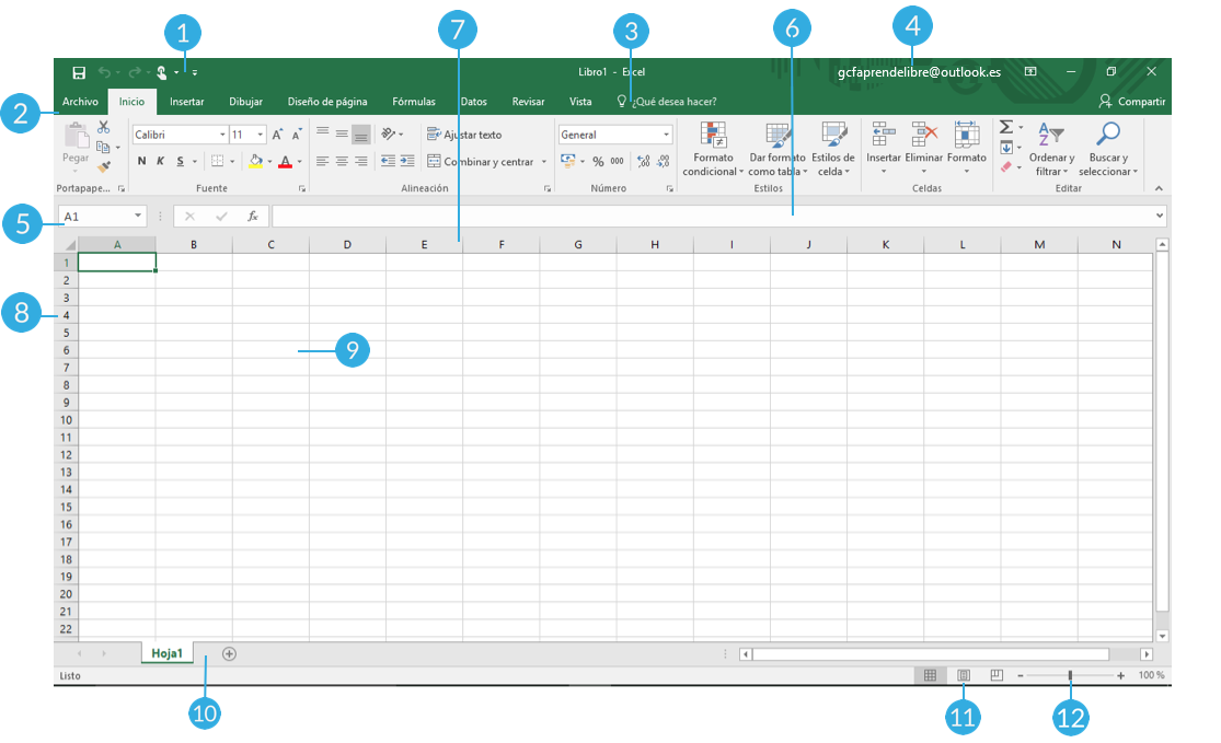 Elementos de Excel | Genially