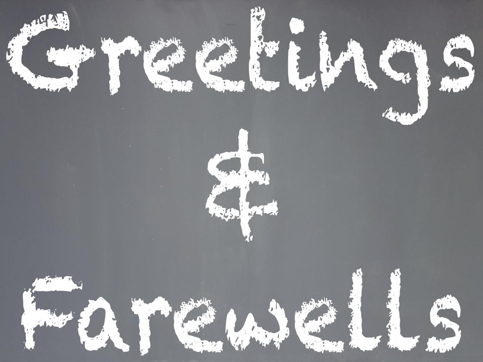 Greetings & farewells | Genially